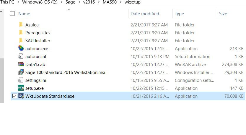 Sage 100 2016 How to install workstation setup - CASERV