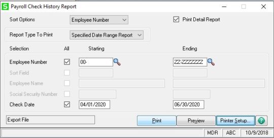 Sage 100 How to export Payroll reports to excel. - CASERV