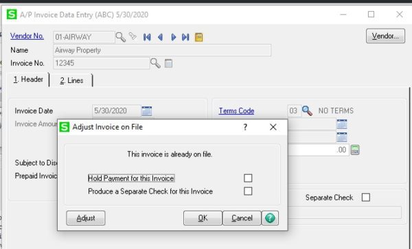 Sage 100 - How to Reverse a Check and Invoice in Accounts Payable. - CASERV
