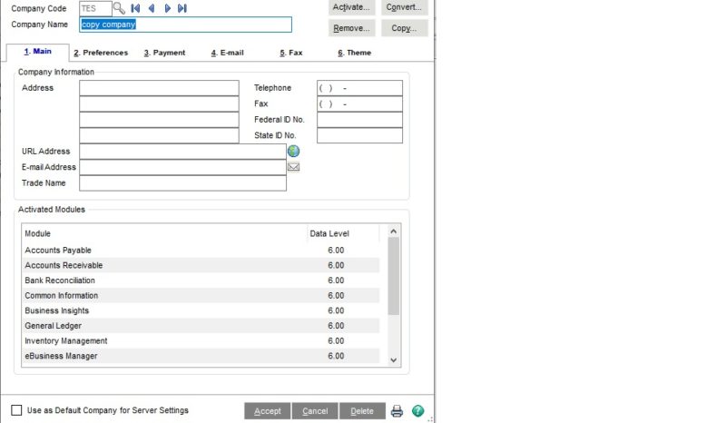 Sage 100Cloud - How to Make a Backup Company. - CASERV